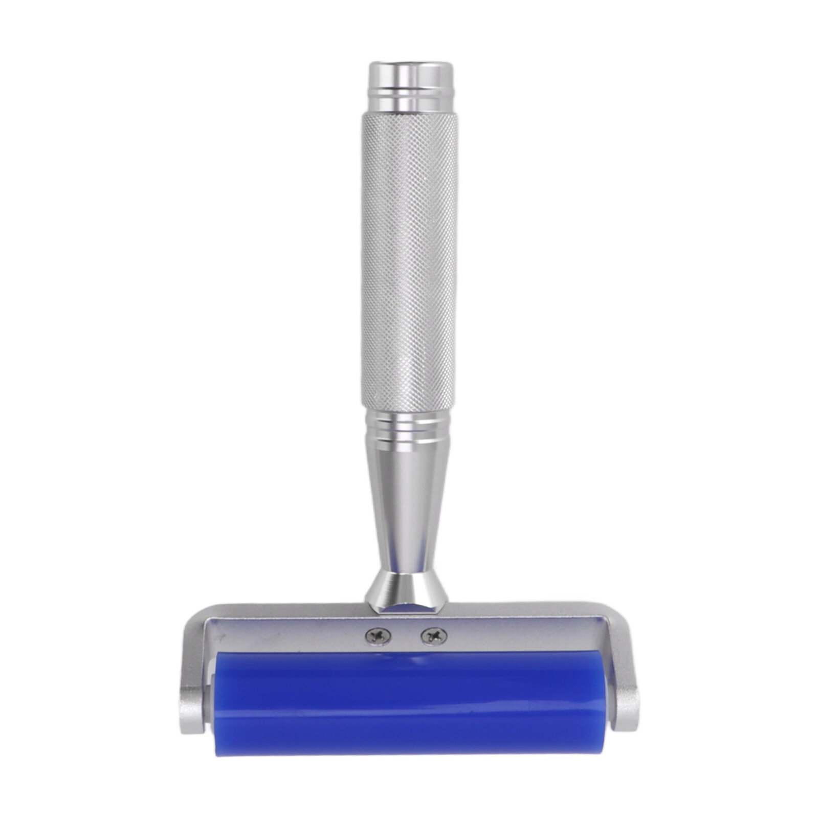 Silicone Screen Film Roller Blue Iron Bearing Anti Static High Resilience Silicone Manual Roller for Screen 6in