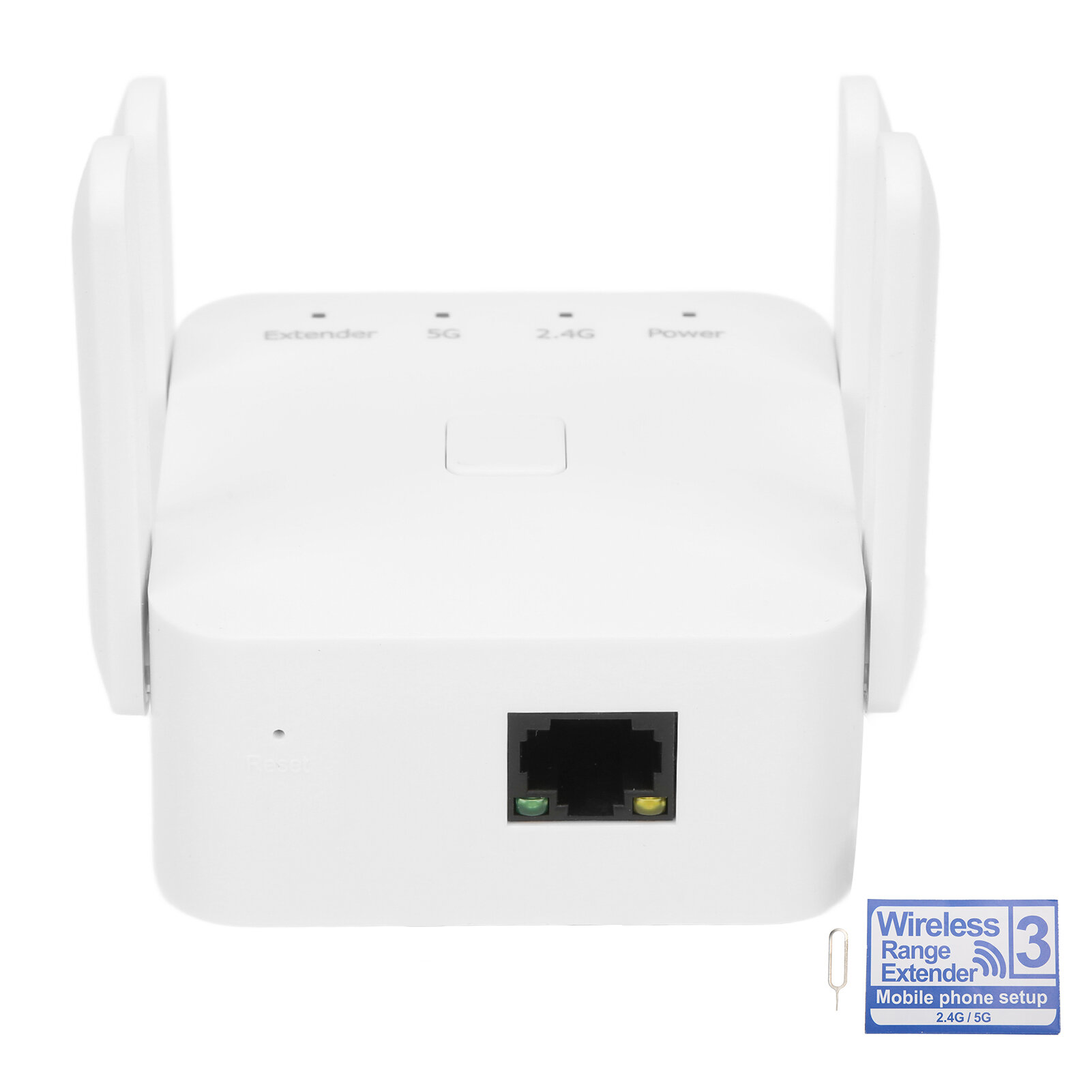 Беспроводной усилитель сигнала Wi-Fi, ретранслятор 1200 Мбит/с, 2,4 ГГц, 5 ГГц, двухдиапазонный, с 4 антеннами, вилка 100-240 В.