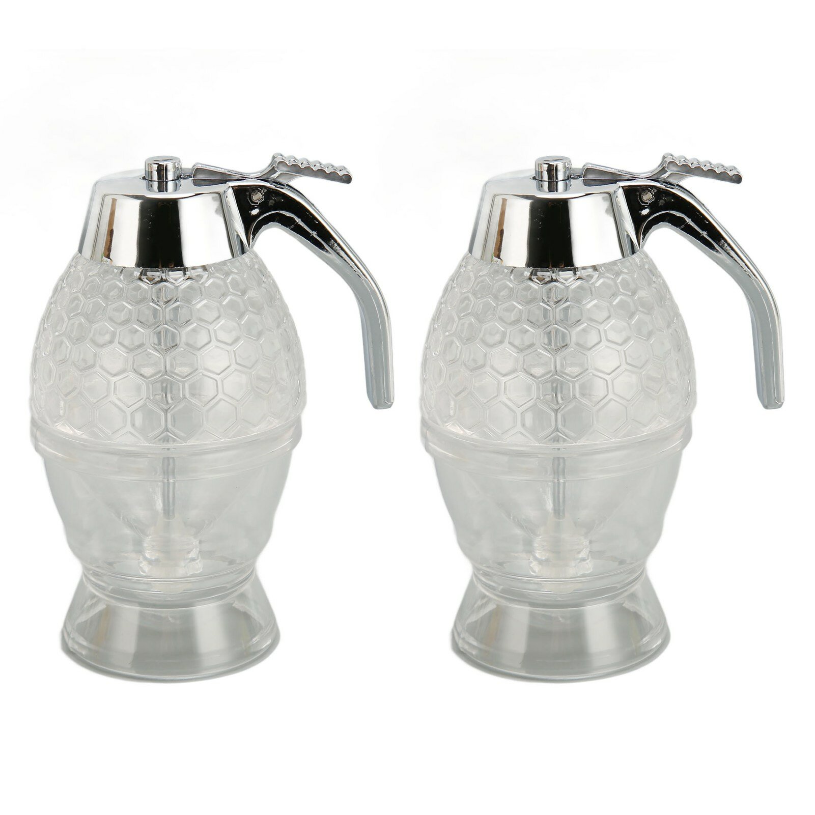 2 комплекта диспенсеров для меда, сиропа, в форме песочных часов, герметичный прозрачный диспенсер для меда, оливок, имбиря и грибов