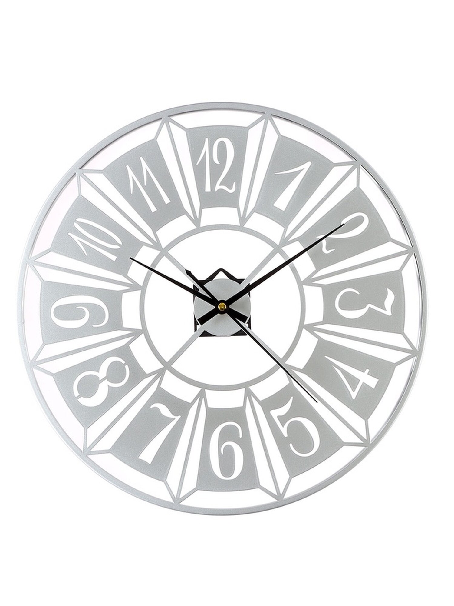 Часы настенные интерьерные «Гармошка», плавный ход, d-40 см, белые