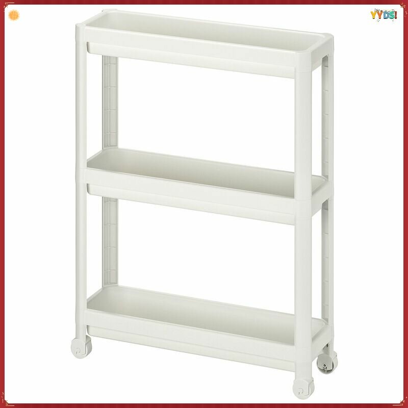 IKEA Этажерка, 3 секц, Полипропилен, Пластик, 54х18х71 см