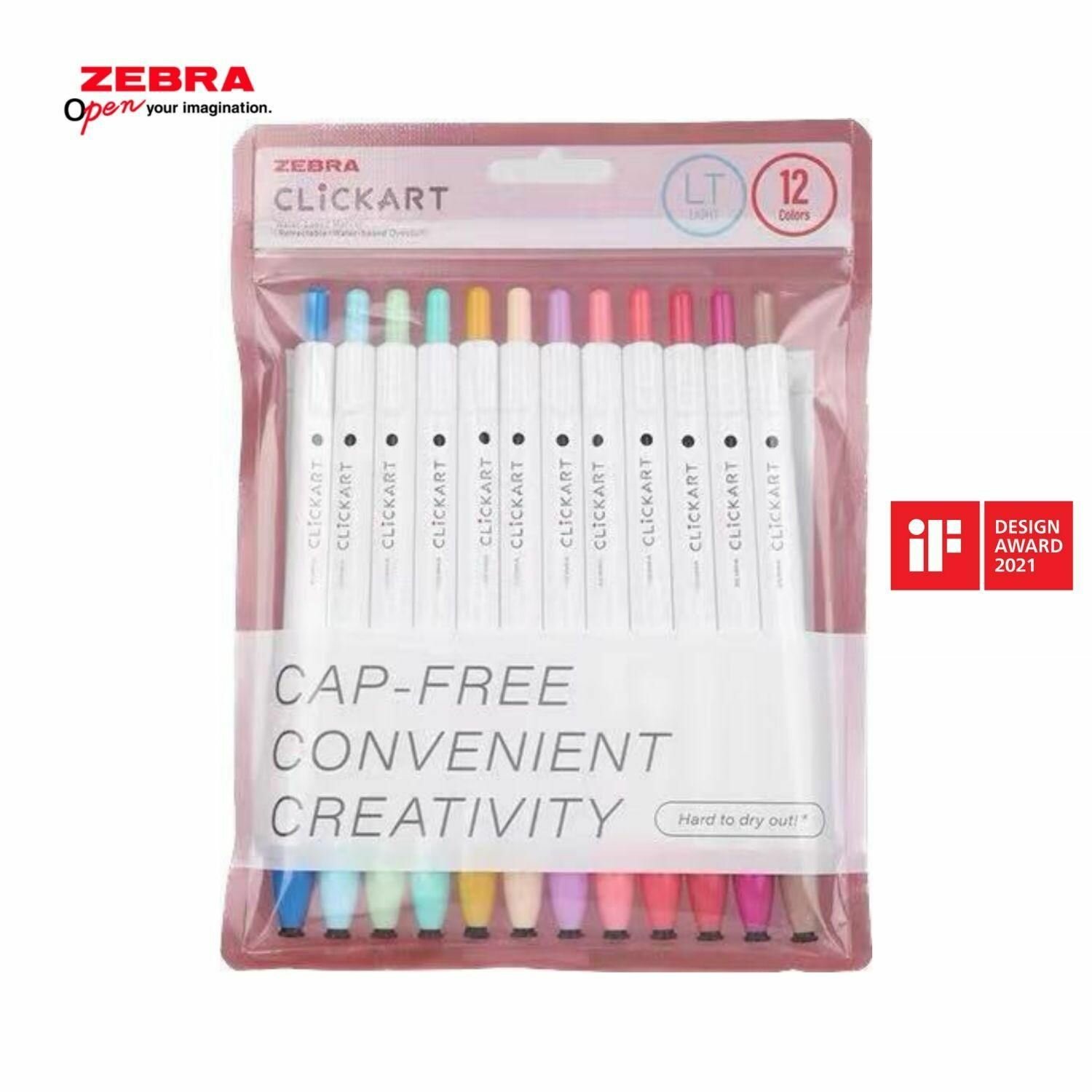 Набор маркеров Zebra CLICKART, WYSS22-12CLT, 12 цветов