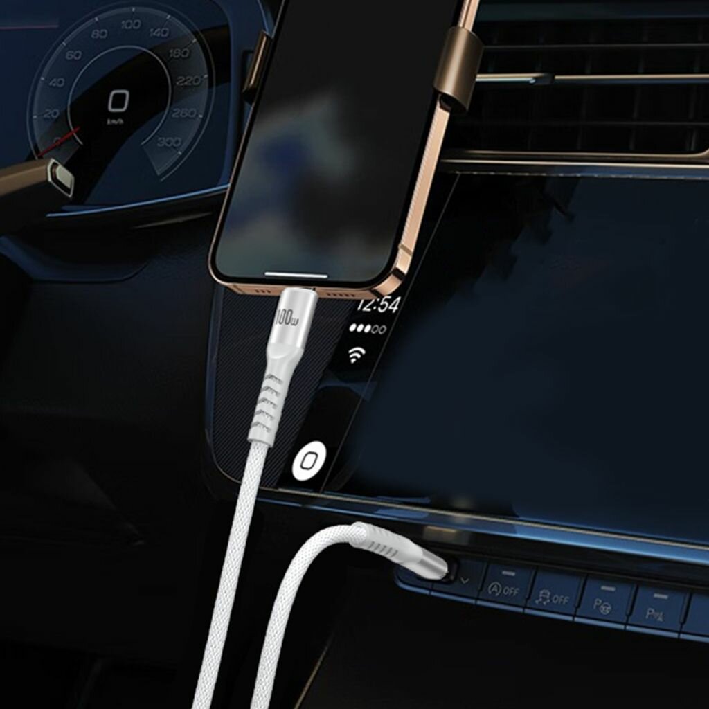 Кабель USB C для быстрой зарядки 100W, длина 200/300см, 2m