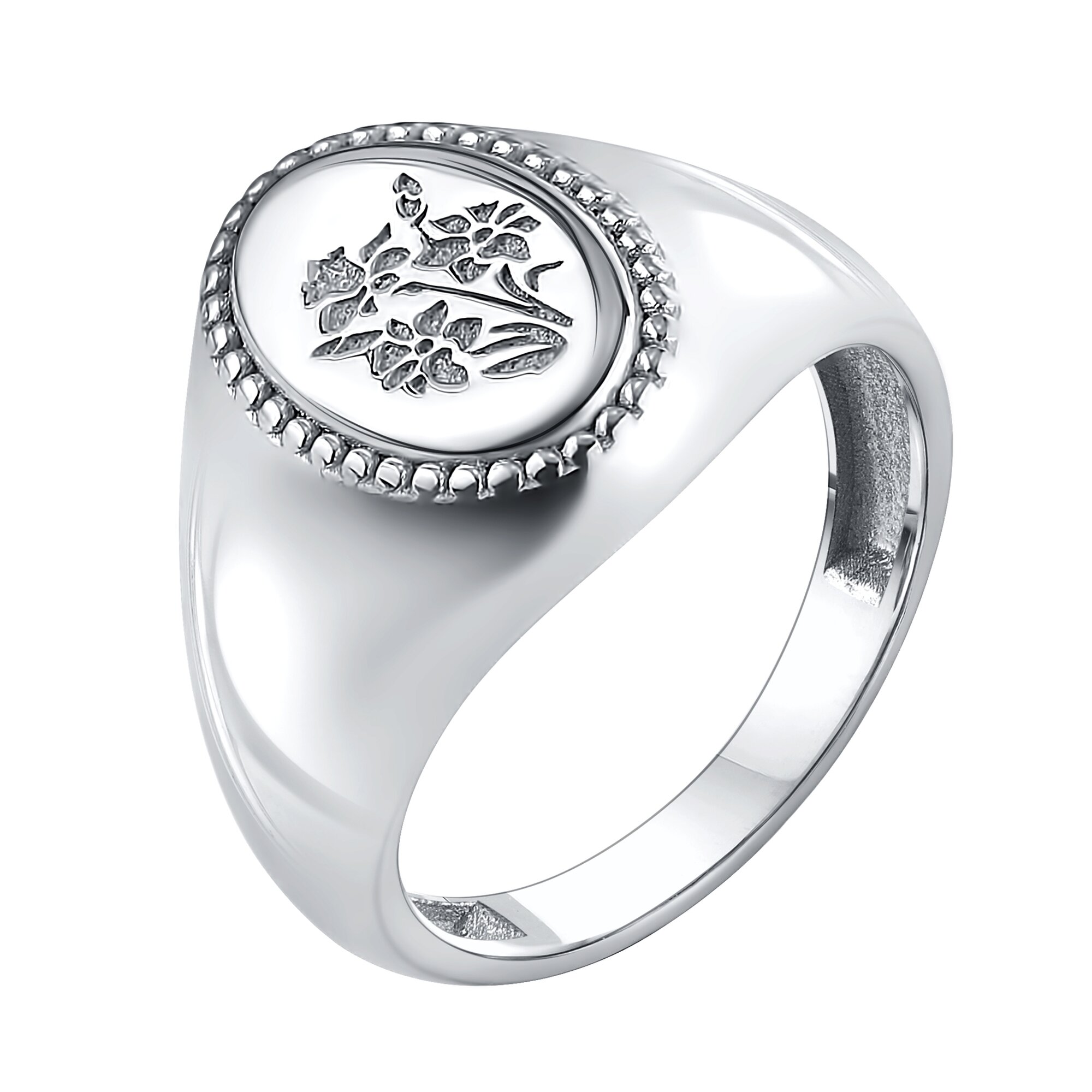 Кольцо, серебро, 925 проба, родирование