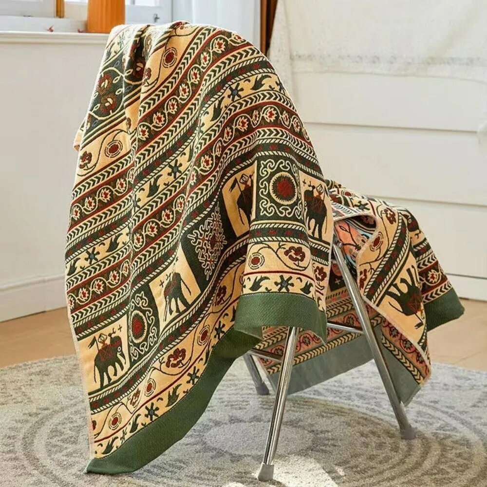 Полотенце для ванной, Хлопок, 90x180 см, зеленый, 1 шт.
