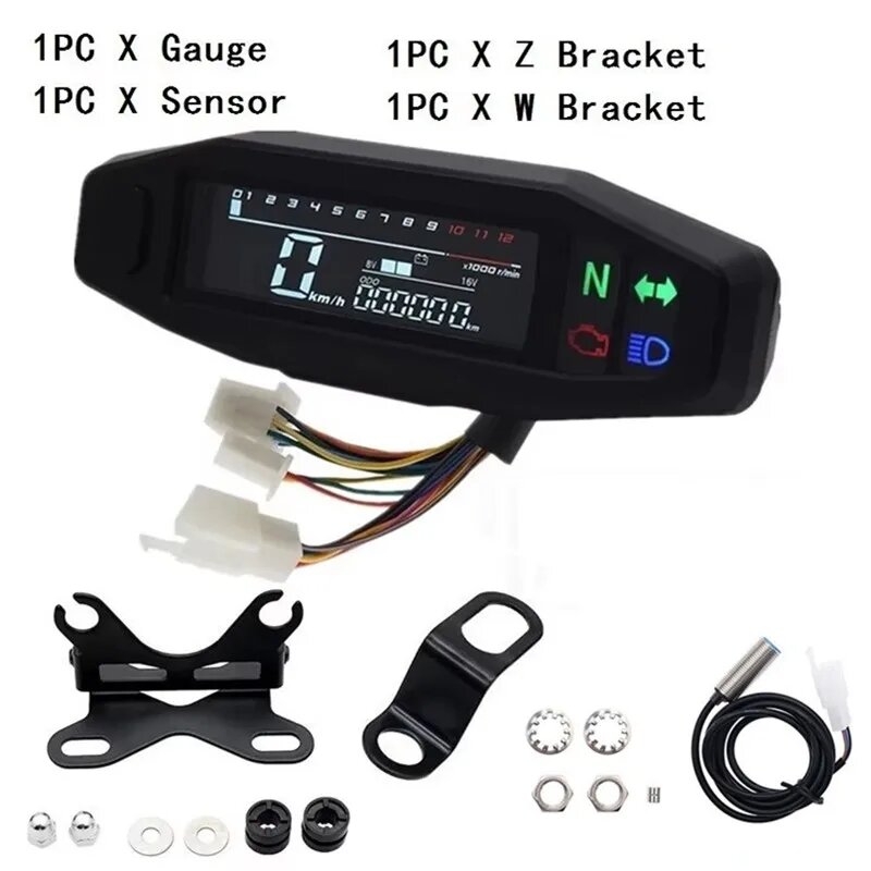 Универсальный мотоциклетный спидометр, цифровой измеритель скорости, светодиодный тахометр, приборная панель, измеритель приборной панели, аксессуары для мотоциклов