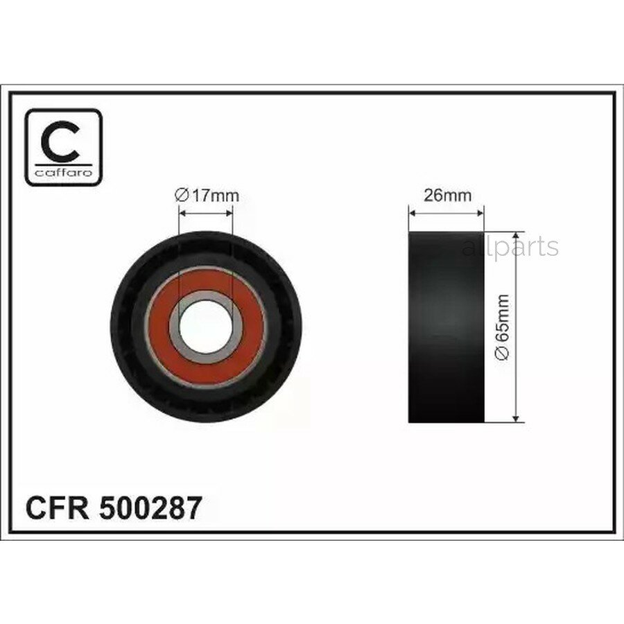 CAFFARO 500287 Ролик поликлин. ремня