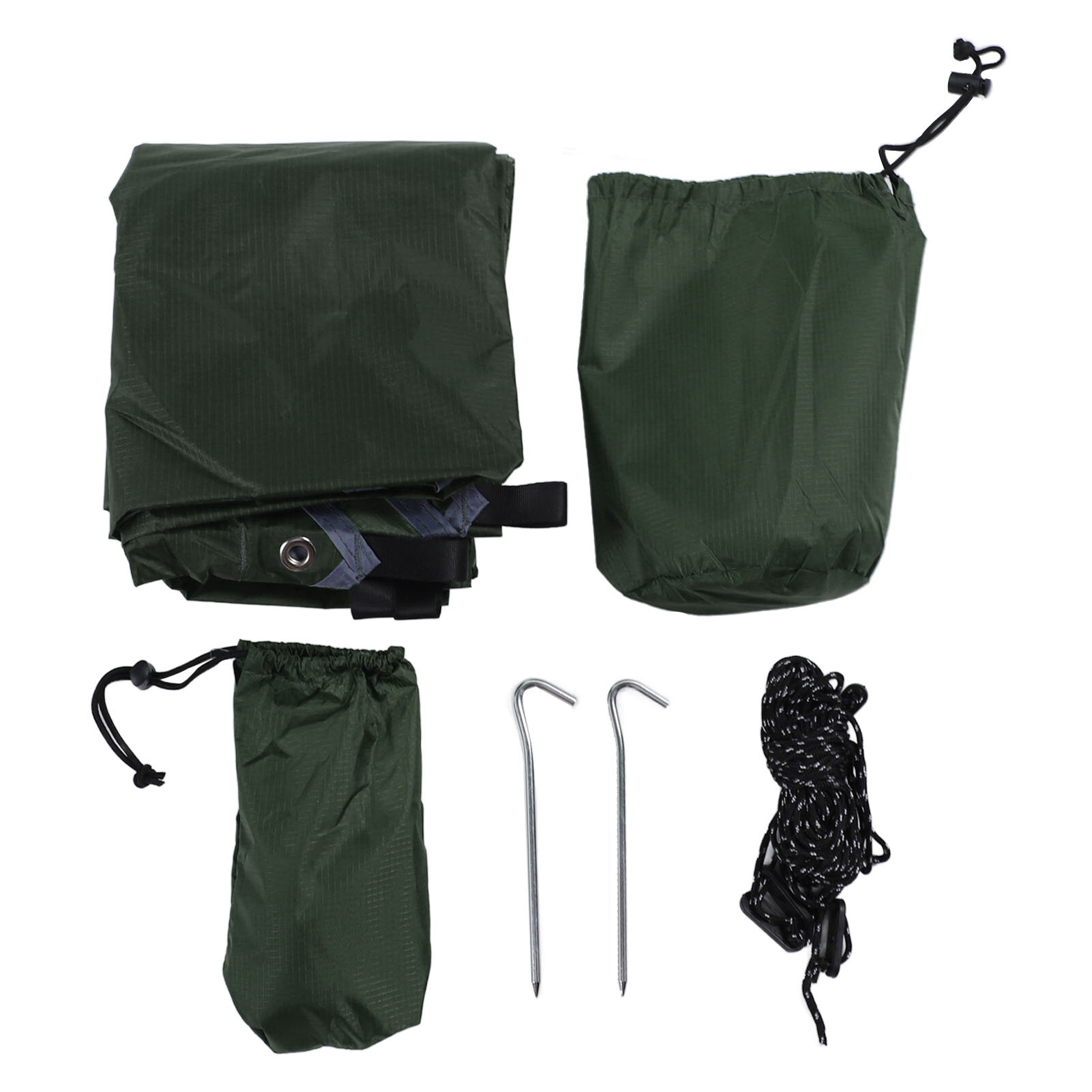 Кемпинговый тент многофункциональный четырехугольный солнцезащитный водонепроницаемый тент брезентовый уличный гамак палатка для кемпинга на открытом воздухе пляж OD зеленый