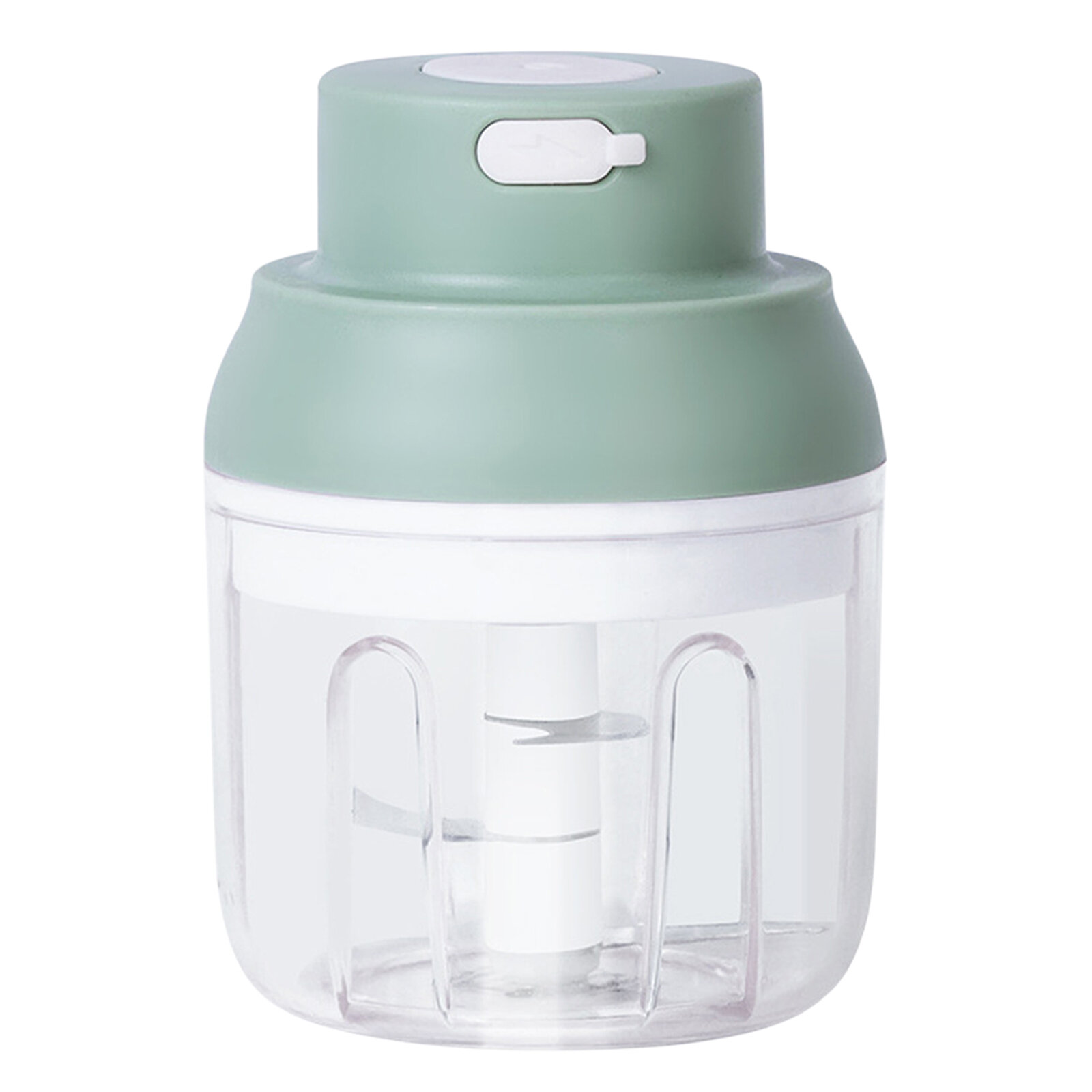 Мини электрокастратор для чеснока мультифункциональный кухонный комбайн USB зарядка беспроводной дробилка чеснока рубчик резак для измельчения овощей фруктов лука чеснока салата мясо без костей, Цвет: Зеленый; Белый (Выбор), Объем: 100мл (2 лопатки