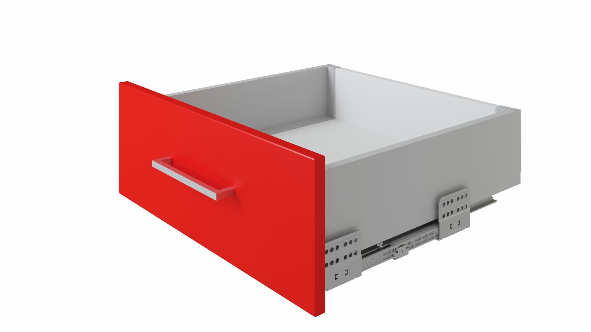 Комплект ящика (метабокс) Боярд SOFT с прямыми боковинами длина 300 мм, высота 118 мм, с доводчиком, серый RAL7038