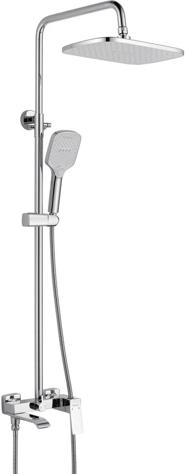 Душевая система Shevanik S4136 320x210 мм, со смесителем, хром