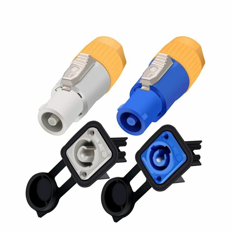 4 шт. OUT/IN водонепроницаемый 20A PowerCON адаптер для крепления на панель питания True Locking Cable Connector IP65 огнестойкий разъем