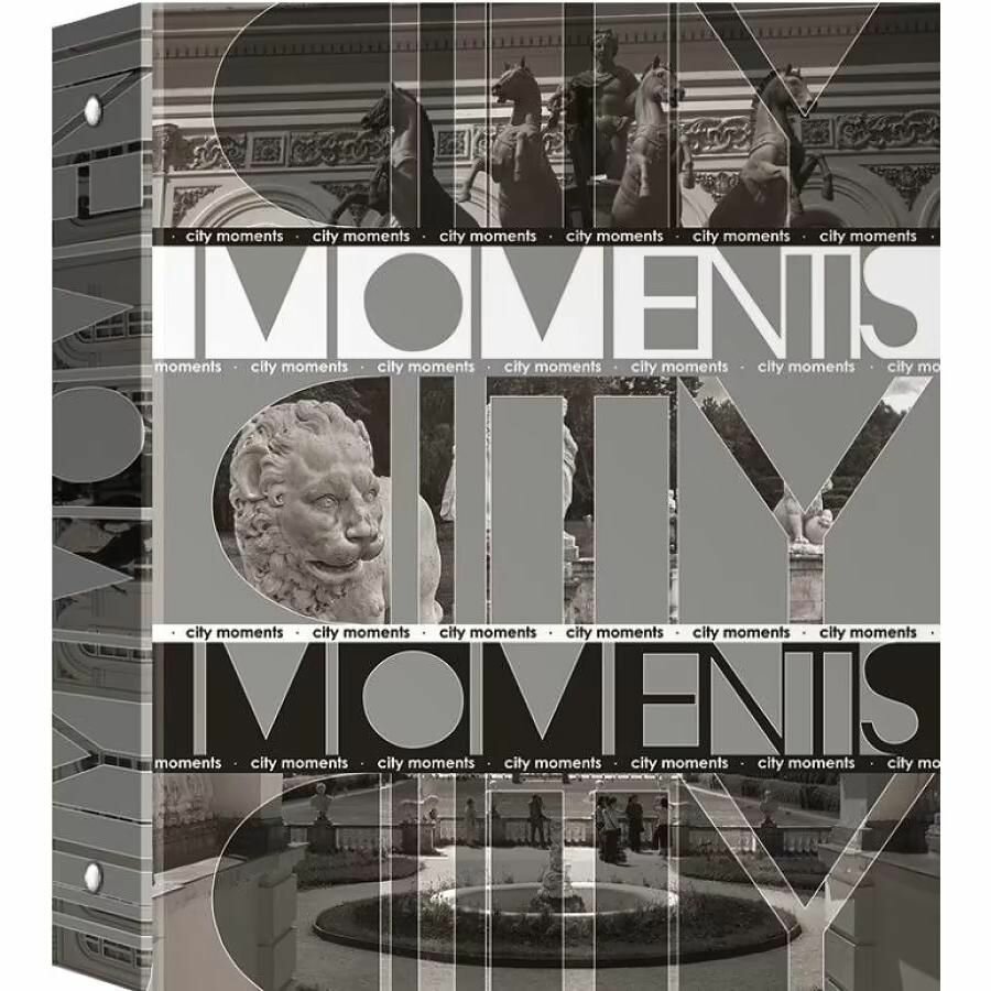 Тетрадь на кольцах Erich Krause A5 80 листов, клетка, City: Moments, серебро + черный (39968)