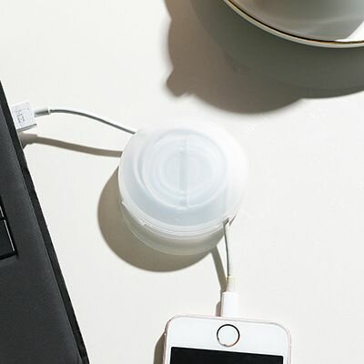 Портативный вращающийся органайзер для кабелей наушников, коробка хранения, зарядного кабеля мобильного телефона