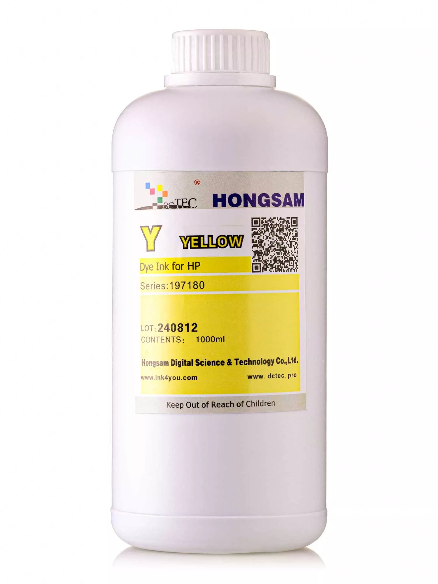 Чернила для принтера HP DesignJet T610, T620, T770, T790, T795, T1100, T1120, T1200, T1300, T2300, HP 72, 1000 мл, желтые