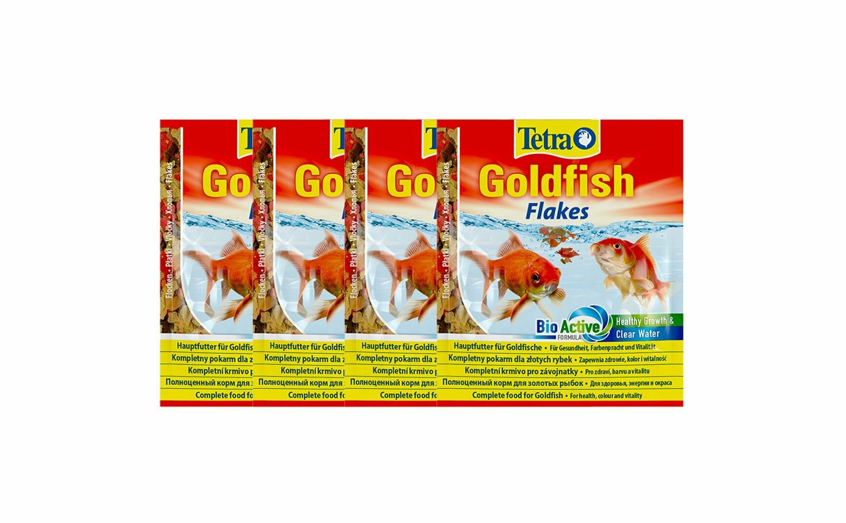 TetraGoldfish корм в хлопьях для всех видов золотых рыбок 12 г (sachet) х 4 шт.
