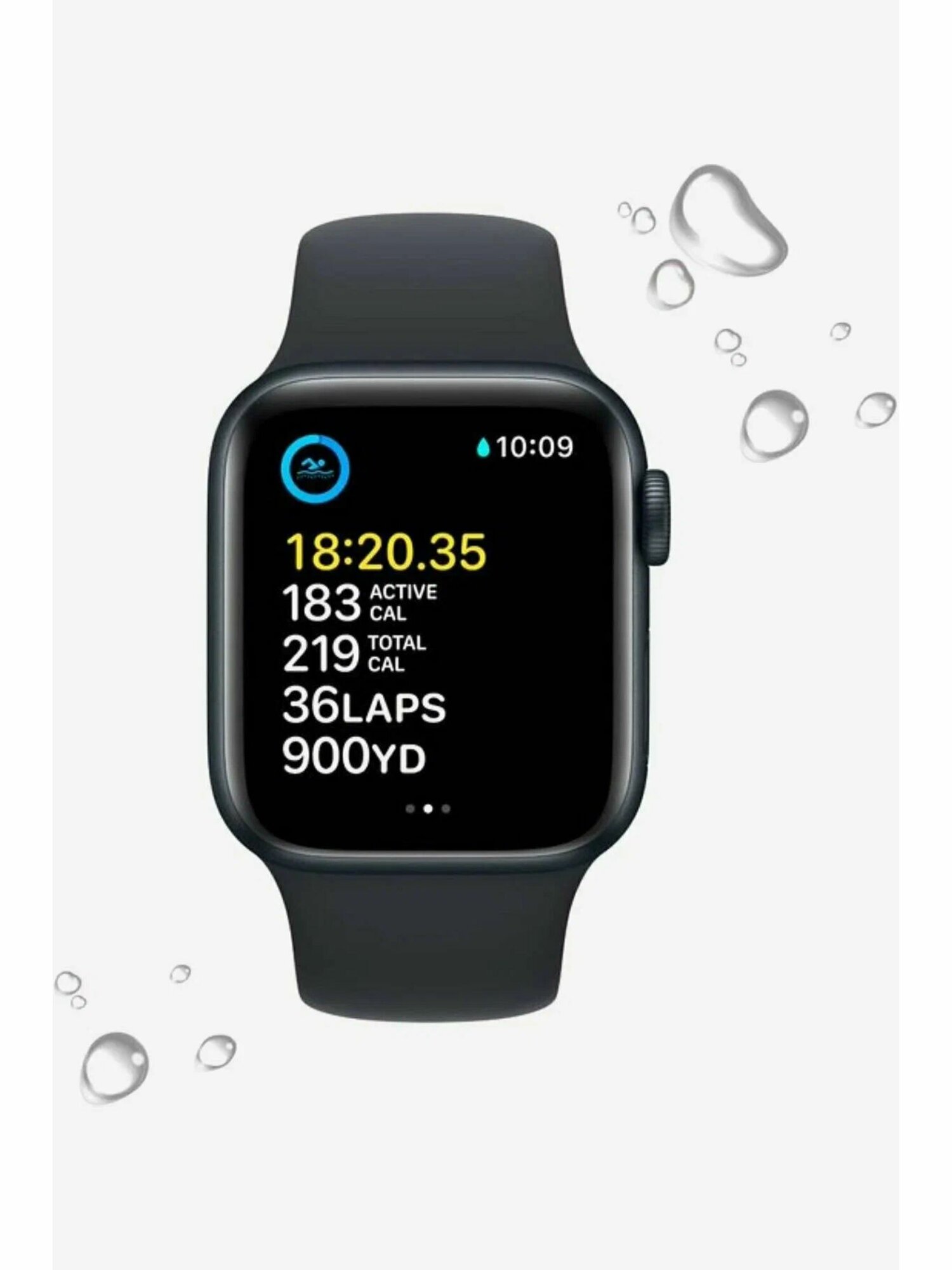 Умные часы Apple Watch SE 2024 GPS 44mm Midnight Aluminium Case with Midnight Sport Band - S/M