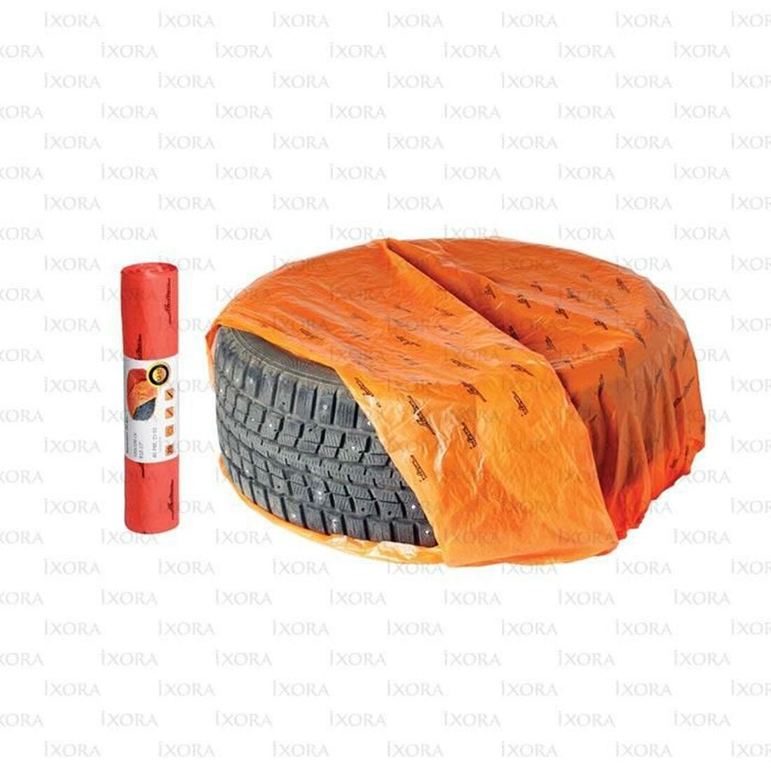 Airline мешки для колес r12-17, 20 шт в рулоне, 100х100 см, 18 мкм, оранж. aopwc1503