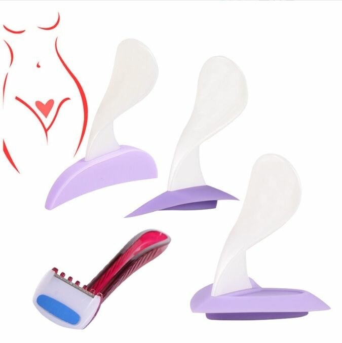 Эпилятор, женский триммер для бикини, шаблон для бритья, инструмент для моделирования волос на лобке, 7 шт./комплект