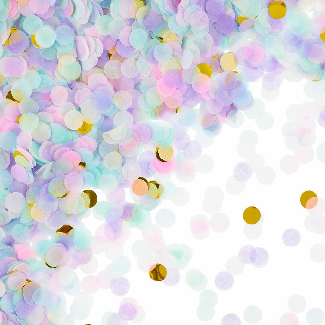 Конфетти Волна веселья "Купаж" в форме круга, цвет трогательный микс с эффектом металлик, 1 см, 50 г