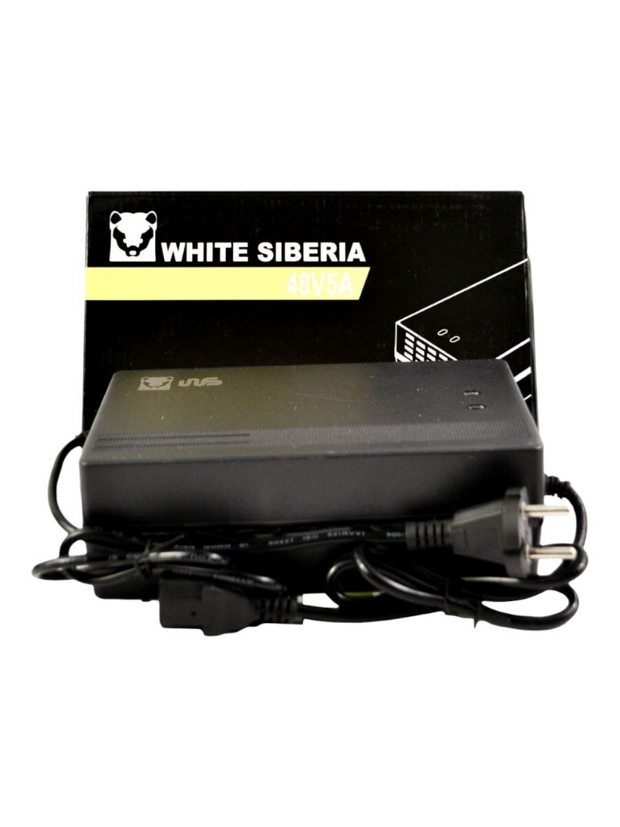 Быстрое зарядное устройство 48V5A для электроскутера/электросамоката (АКБ литий) WHITE SIBERIA