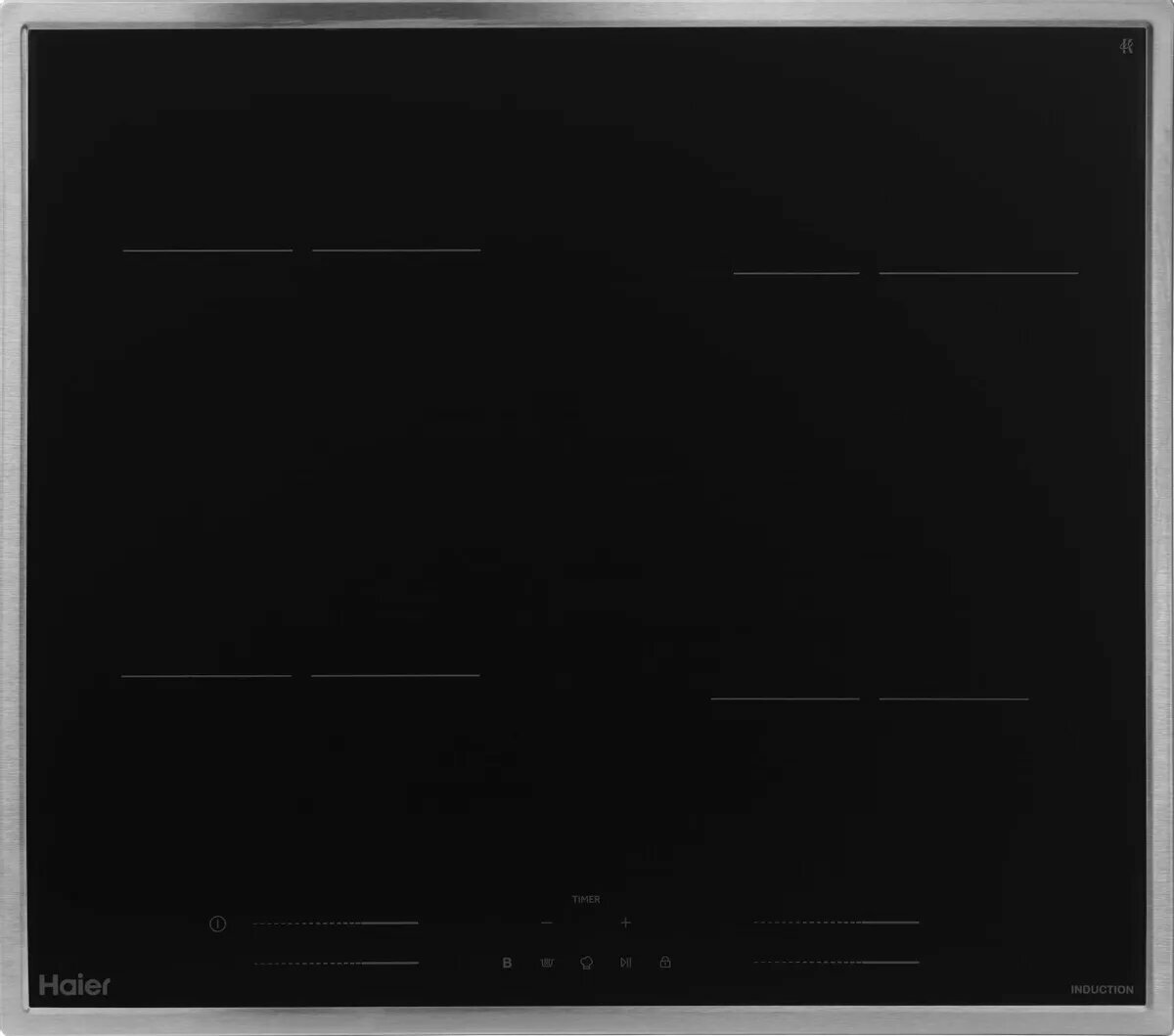 Индукционная варочная панель Haier HHY-Y64SFB черного цвета с функцией распознавания размера посуды
