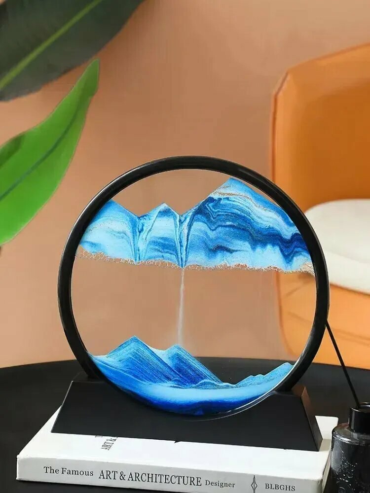 Картина песочная интерьерная 3D антистресс, Креативная статуэтка, искусство разжатия песочных часов, песчаная живопись