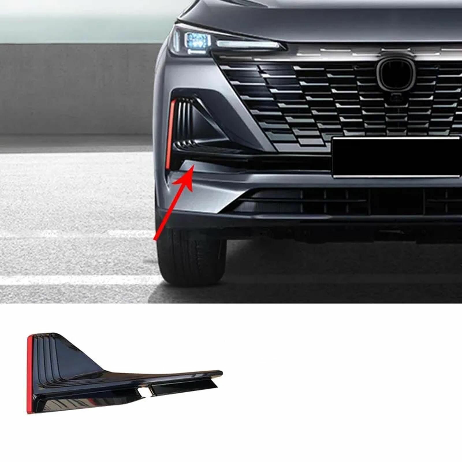 Передний бампер, с противотуманной фарой, для Changan CS55 PLUS