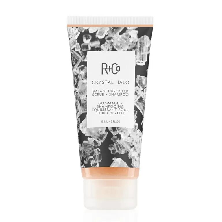 R+Co CRYSTAL HALO Balancing Scalp Scrub + Shampoo Балансирующий скраб-шампунь для кожи головы кристалл 89 мл