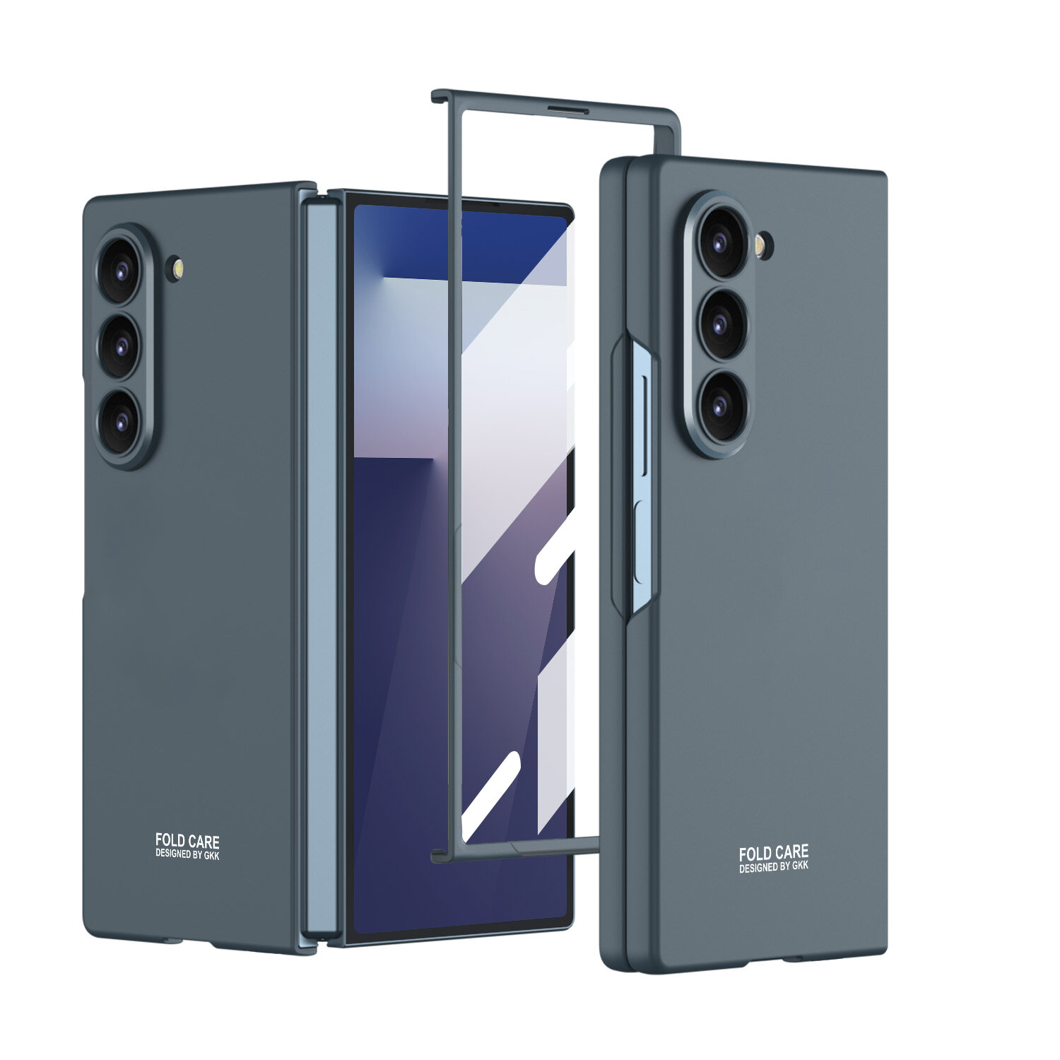 Подходит для Samsung Galaxy Z Fold7 / Самсунг Галакси Z Fold 7 Чехол для смартфона, Высокая четкость с передней пленкой из закаленного стекла, Z Fold7, подставка, soft touch,360° Полная защита, резина