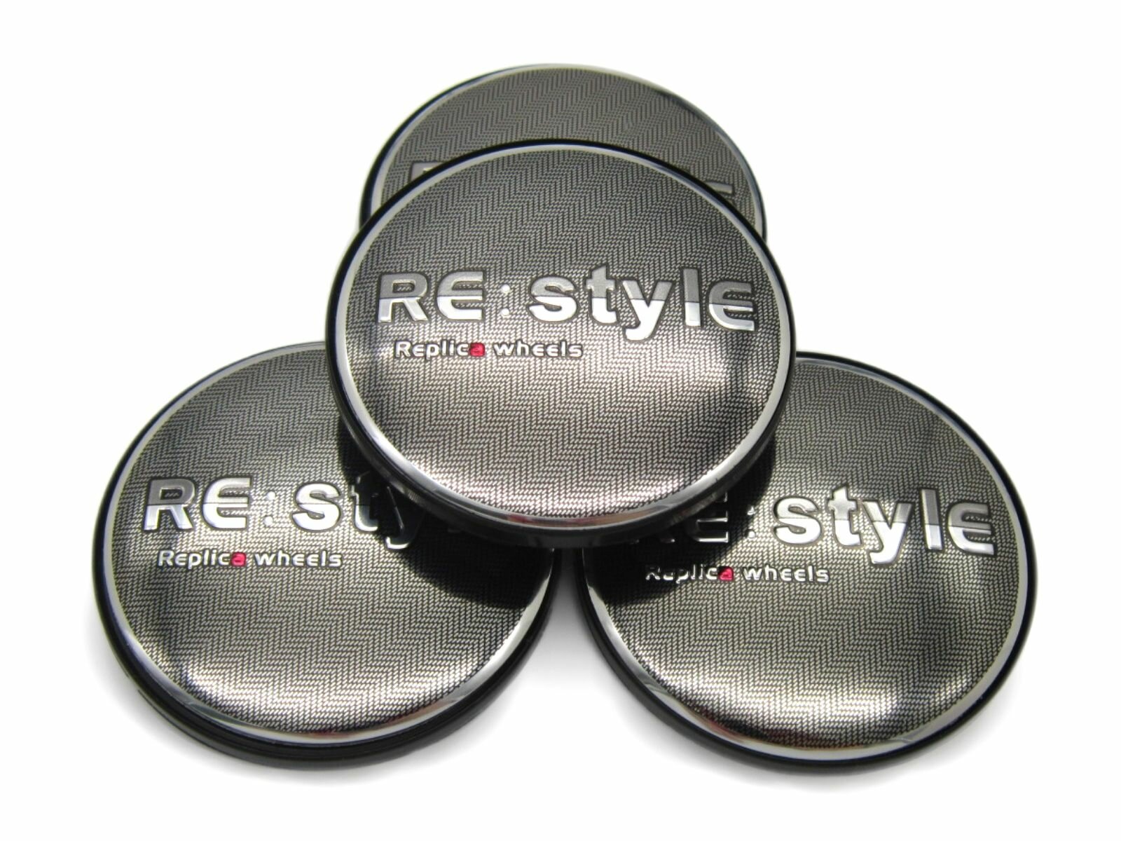 Колпачки заглушки на литые диски RE: Style 62/55/10, комплект 4 шт.