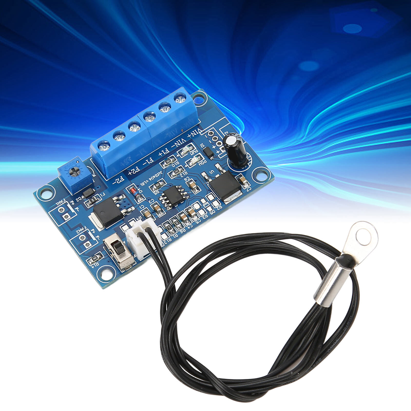 PWM Fan Speed Controller с кабелем 19.7in, поддерживающий режимы регулировки и фиксированный, для вентиляторов 12V/24V 2 3 4 проводных