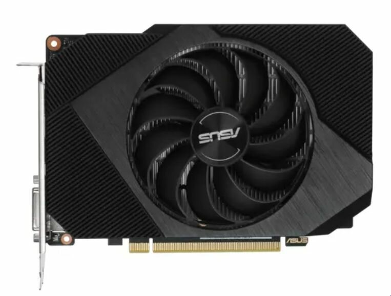 Видеокарта ASUS GeForce GTX 1650 PHOENIX OC (PH-GTX1650-O4GD6-P) - PCI-E 3.0, 4 ГБ, GDDR6, 128 бит, DisplayPort, DVI-D, HDMI, GPU 1410 МГц