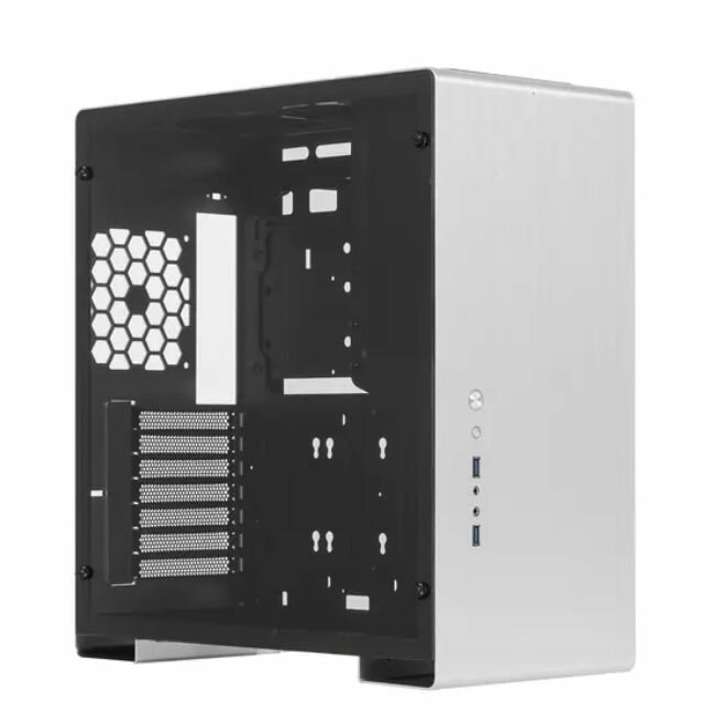Компьютерный корпус JONSBO U5 (U5SILVER) серый - Midi Tower, Micro-ATX, Mini-ITX, USB 3.2 Gen 1 Type-A