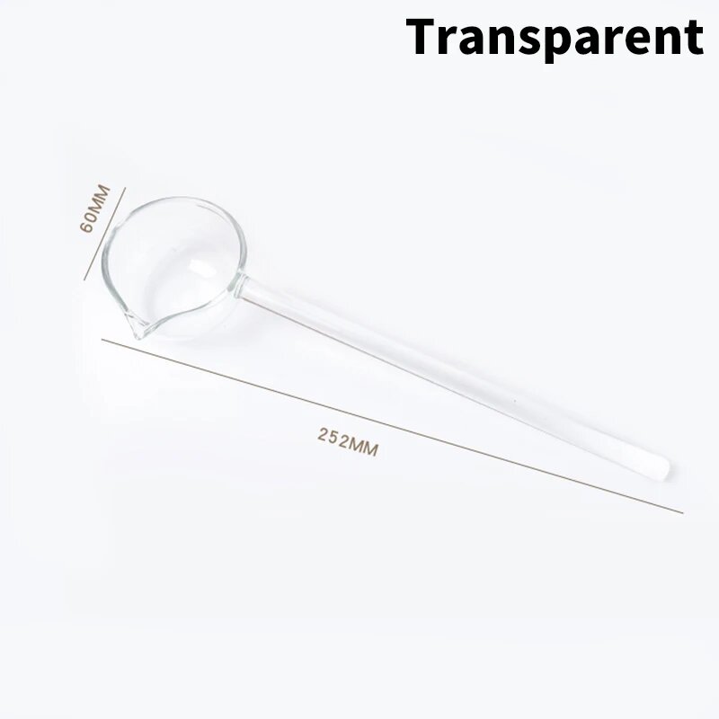 Термостойкая стеклянная ложка для супа Белый, Transparent