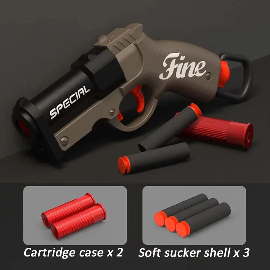 Игрушечный пистолет Fine Special, красный и коричневый