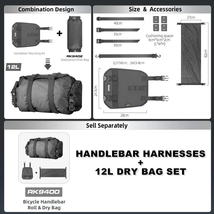 Велосумка Rhinowalk 12л Base and Bag Set