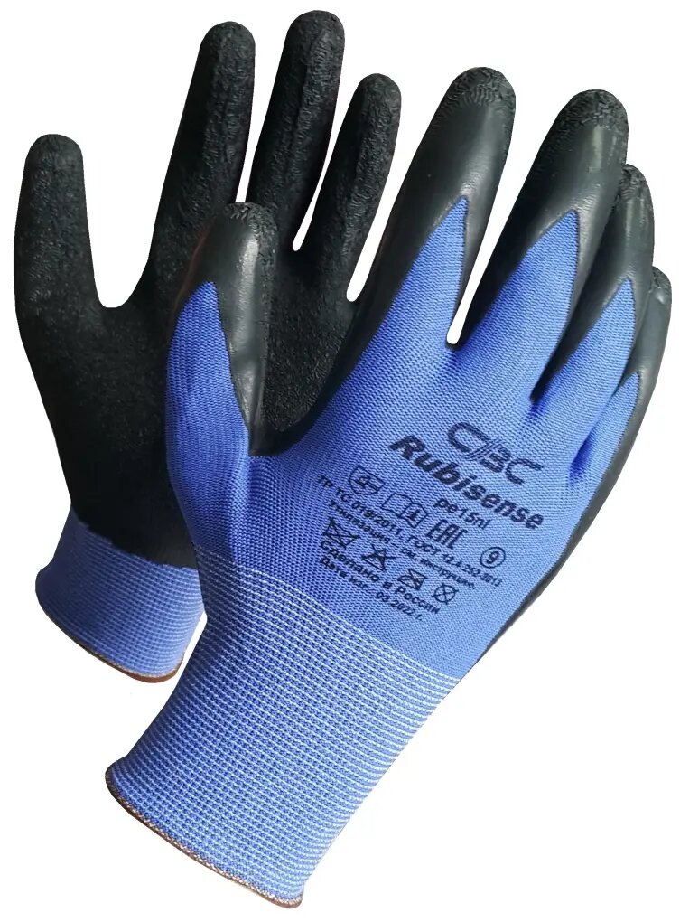 Перчатки обливные с латексным рельефным покрытием CBC PE15NL размер 9/L
