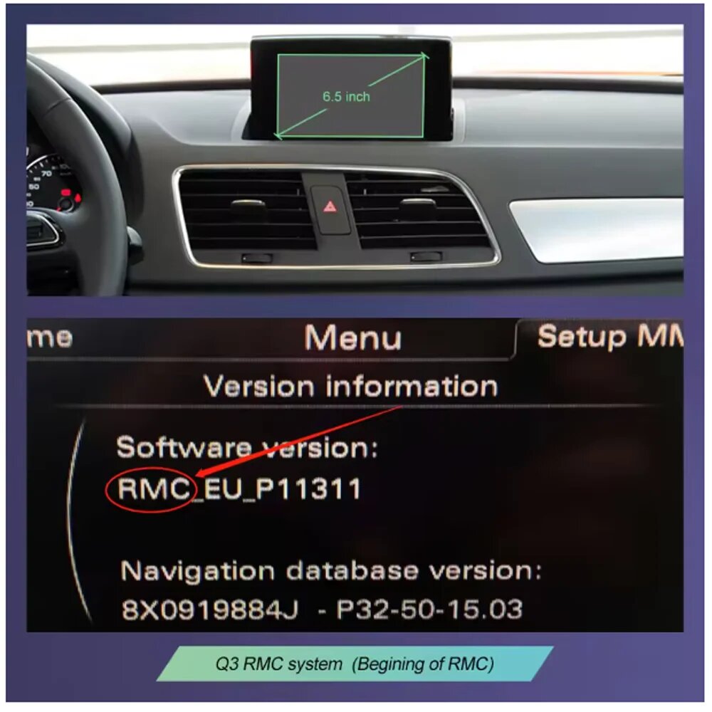 Беспроводной CarPlay Android Auto для Audi A1 Q3 2014-2018 гг, с функциями навигации Q3 with RMC