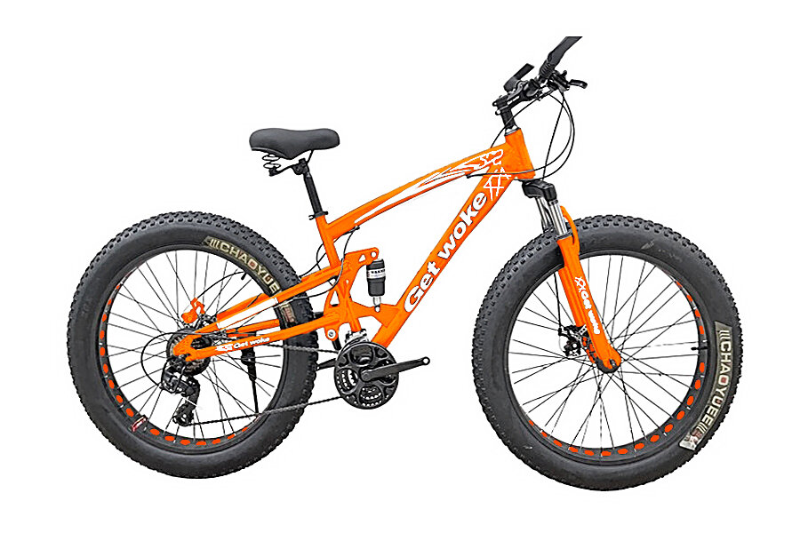 Велосипед 26" Fat BIKE GET WOKE B26-21 (2-ух. подвес, стальная рама , 21ск) оранжевый (марка)