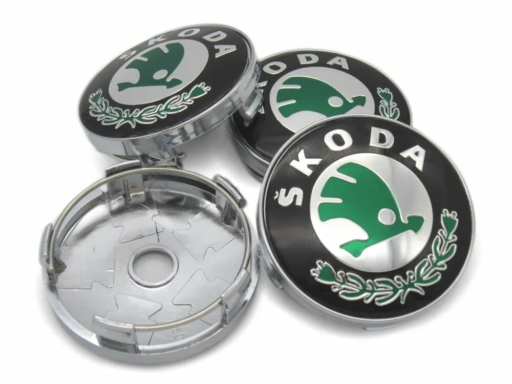 Колпачки на литые диски Шкода классика 60/56 мм, комплект 4 шт.