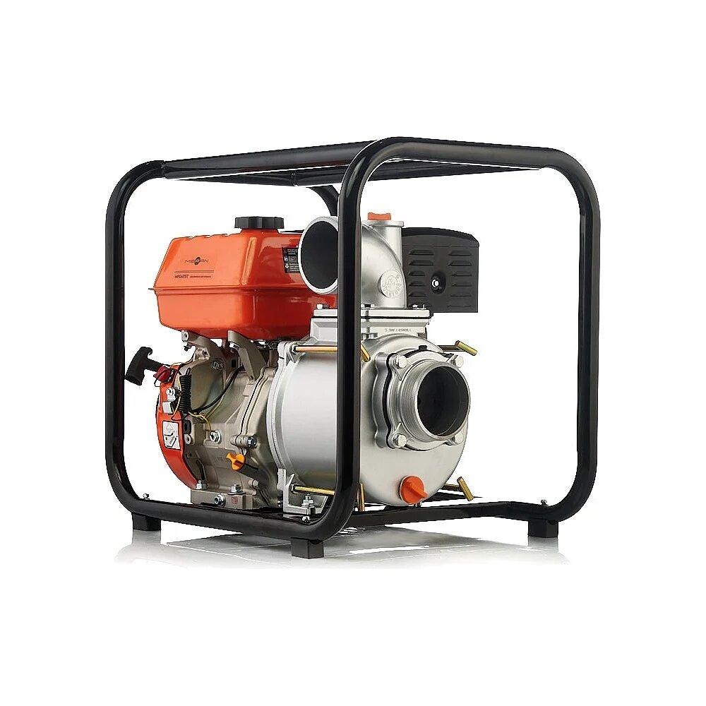 Бензиновая мотопомпа MERAN MPG401ST 100582451, алюминиевый корпус, переносная профессиональная модель с ручным стартером