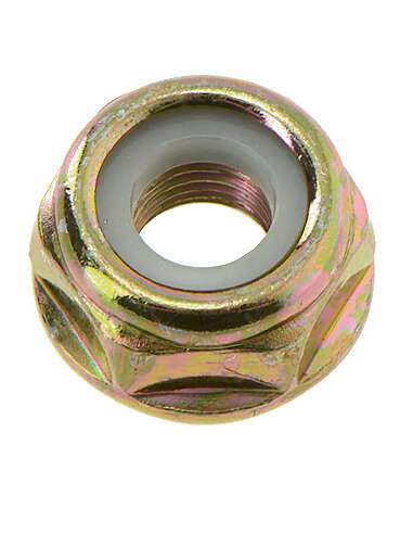 Гайка крепления ножа мотокосы М10 левая резьба универсальная с нейлоновым кольцом (М10*1,25) WM для бензопилы Husqvarna 130