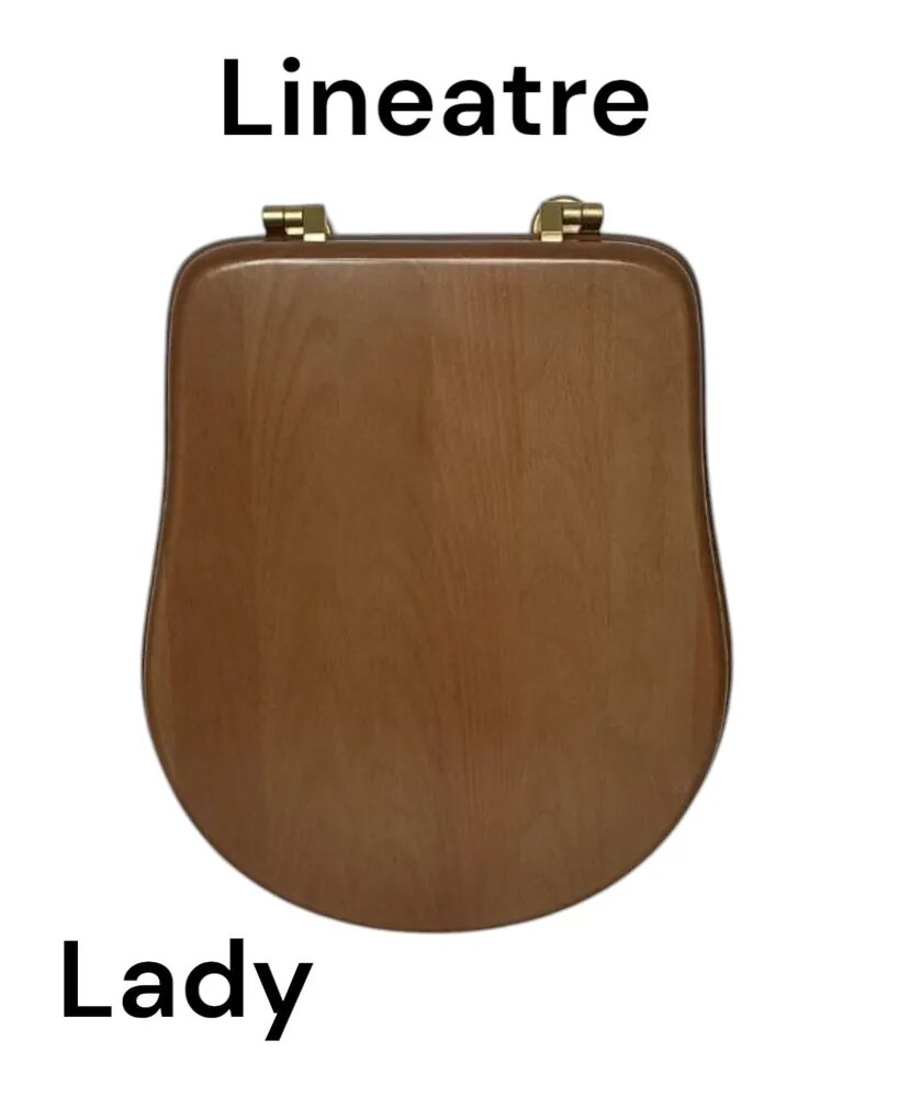 Крышка сиденье Lineatre Lady крепеж - золото