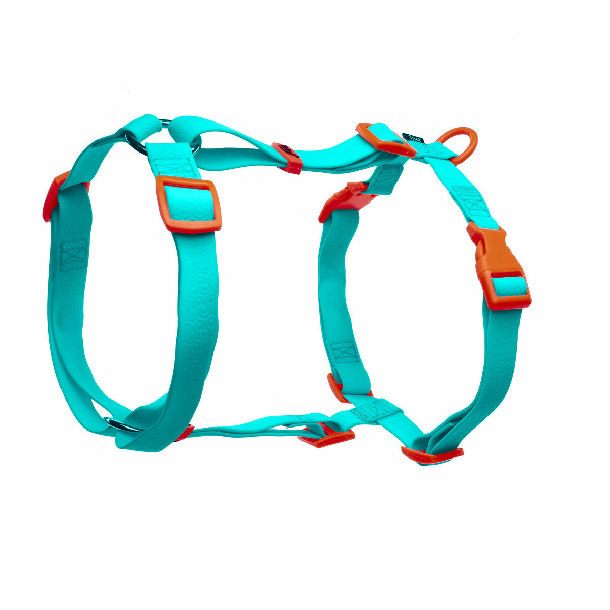 Шлейка для собак и кошек анатомическая из биотана "Лазурный апельсин" S, голубая, 1.5*40-55см, Triol