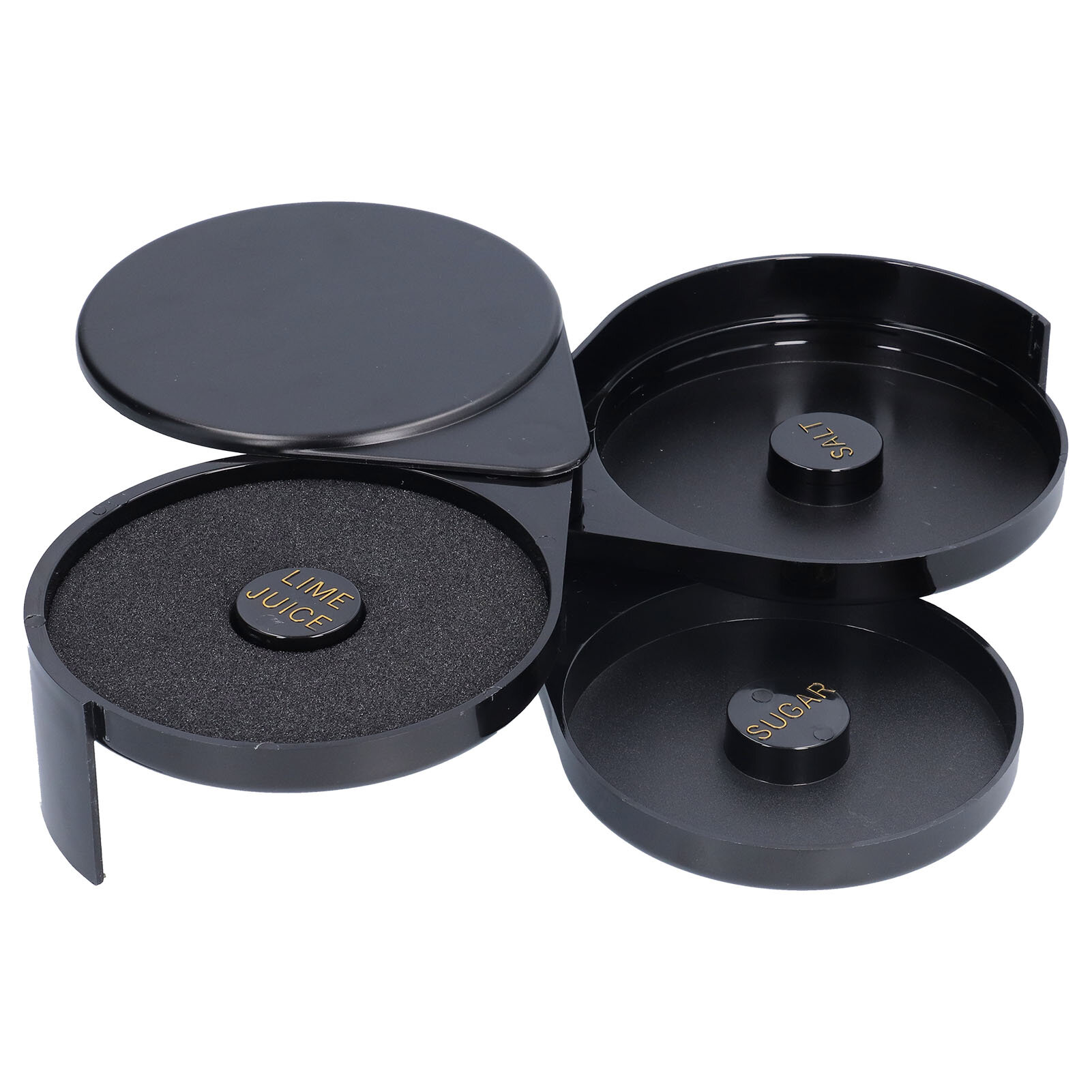 Стеклянный Rimmer 3 Уровень сахарной соли из лайма для хранения сока для хранения бармена для коктейльных домашних баров.