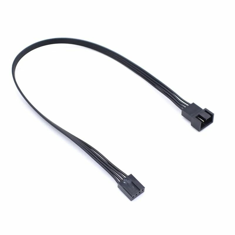 Черный ШИМ-вентилятор для материнской платы ПК, 4-контактный удлинитель питания для вентилятора охлаждения