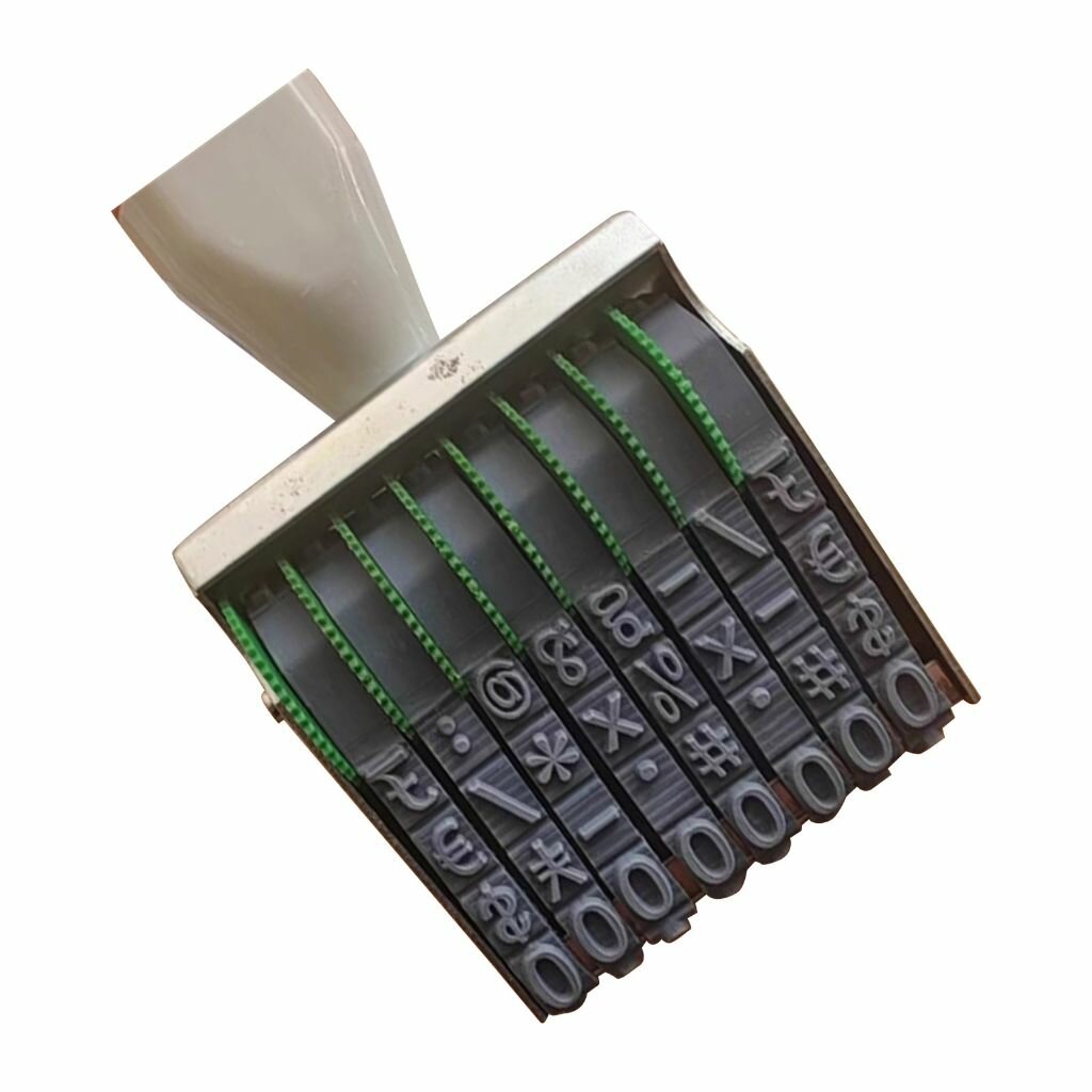 Регулируемый цифровой штамп с символами от 0 до 9, без китайских иероглифов, 8 цифр, 57*7,5 мм