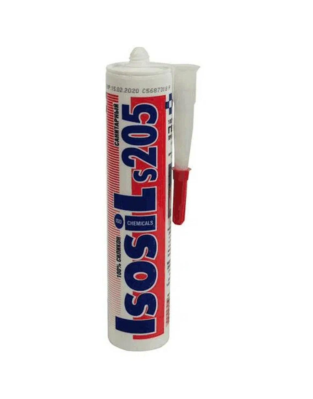Герметик Isosil S205, силиконовый, санитарный, влагостойкий, морозостойкий, 280мл