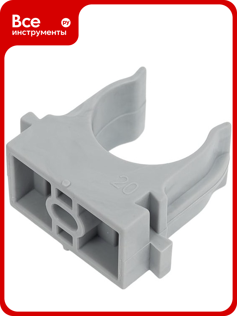 Крепеж-клипса AGIS для монтажного пистолета Ø 20 мм, 100 шт. в упаковке Серый 72.01.01.20.50